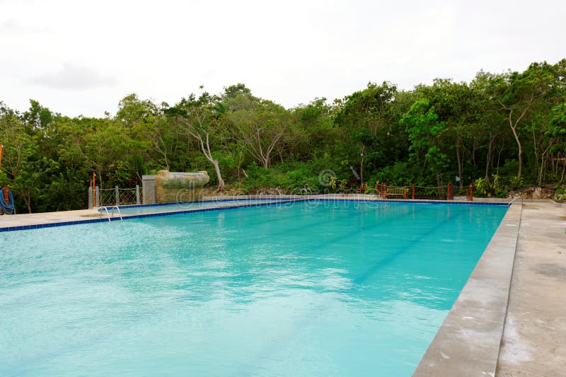 Infinity Pool on Bantayan Island, Philippines Stock Photo - Image of ...
