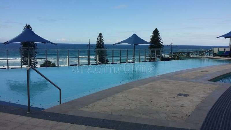Infinity Pool Beach Resort Holidays Stock Photo - Image of infinity ...