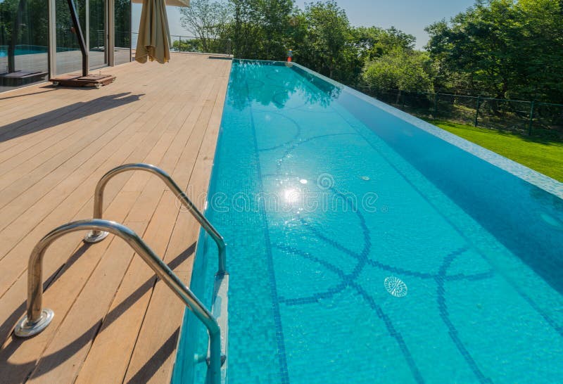 Infinity Pool on the Bright Summer Day Stock Photo - Image of outdoors ...
