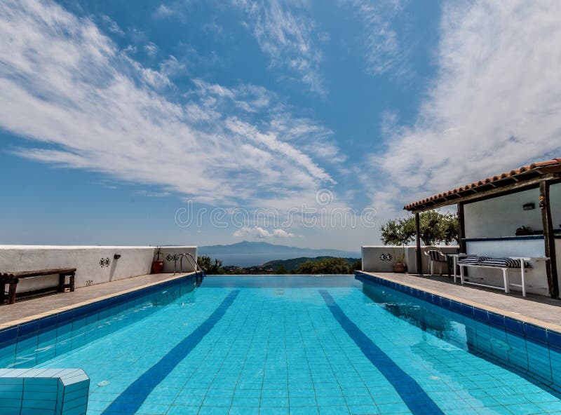 Infinity pool stock photo. Image of holiday, swim, summer - 121479378