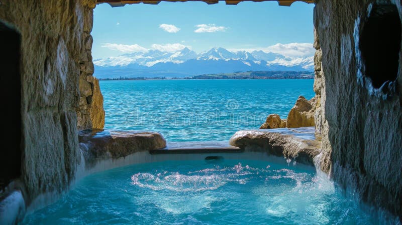 Infinity Pool on Luxury Mountain Top with Stunning Lake and Alpine ...