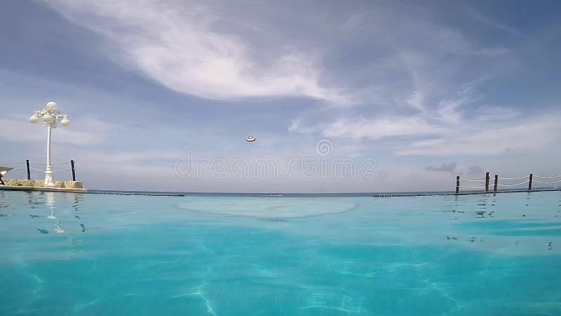 An Infinity Pool in the Resort of Cancun Stock Image - Image of ocean ...
