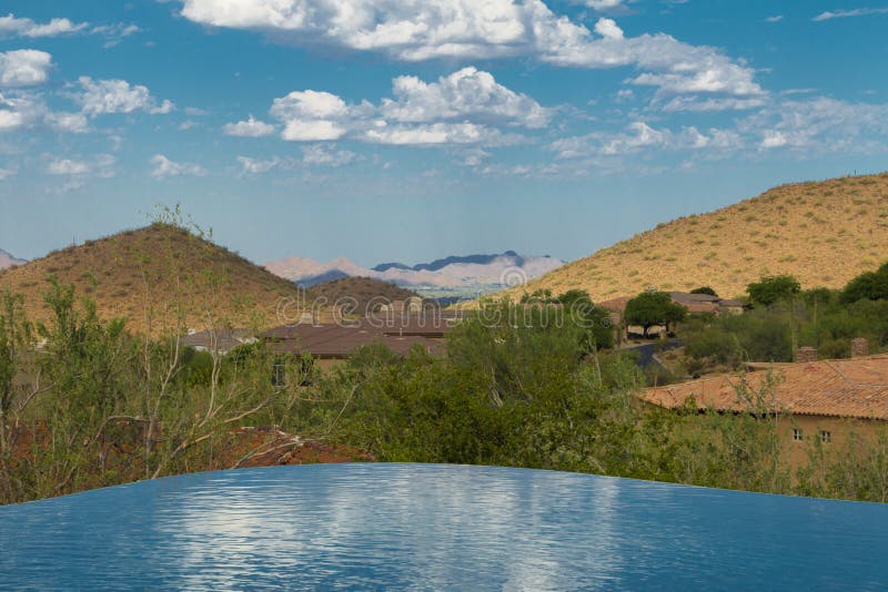 Infinity Pool In The Mountains Stock Photo - Image of reflection ...