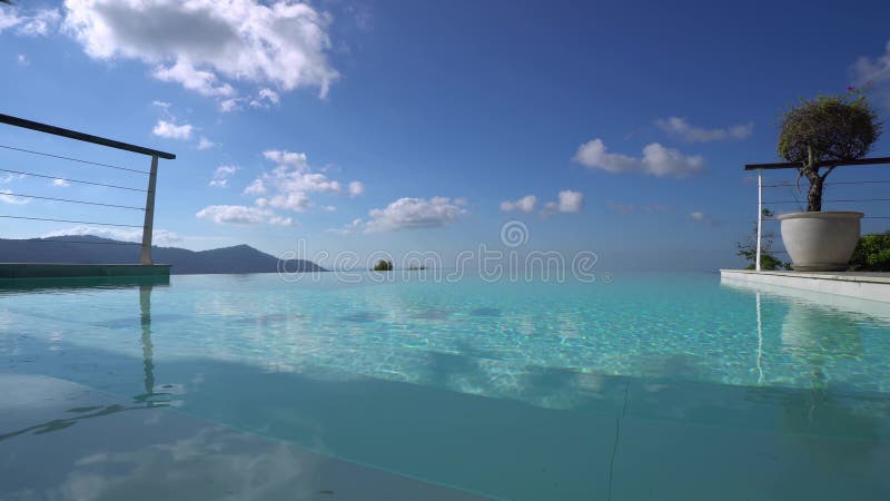 Infinity Pool Water Surface Stock Video - Video of landscape, infinity ...