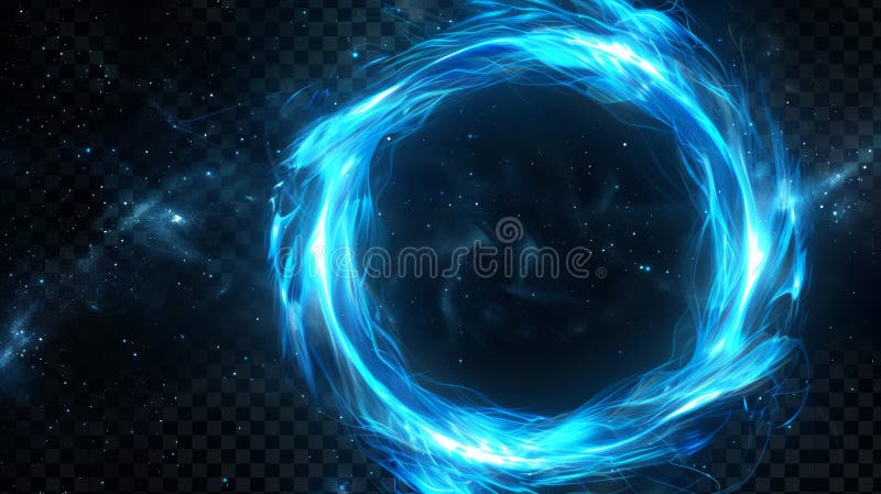 Infinity Portal with Nebula Effect in Outer Space. Abstract Black Hole ...