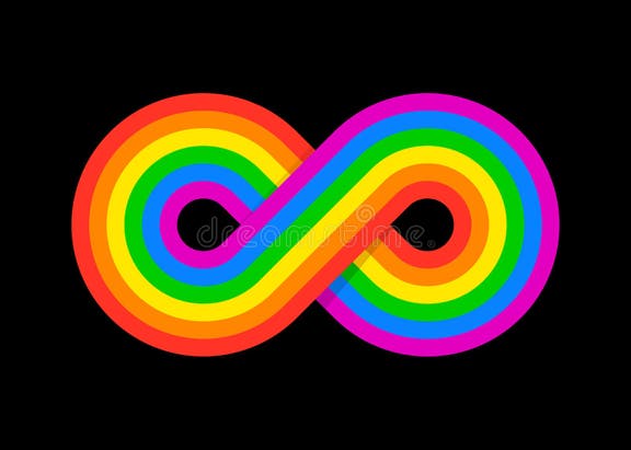 Infinity Rainbow Design Illustration Stock Vector - Illustration of ...