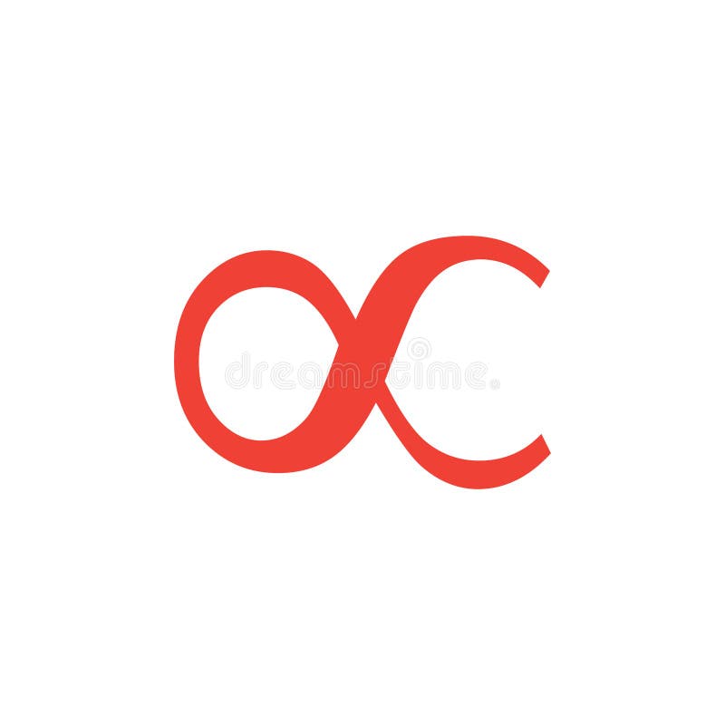 Infinity Red Icon on White Background. Red Flat Style Vector ...