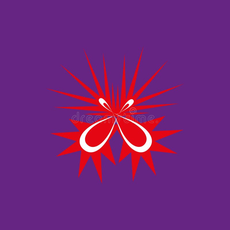 Infinity Red Splash. Abstract Symbol Shape. Violet Background Vector ...