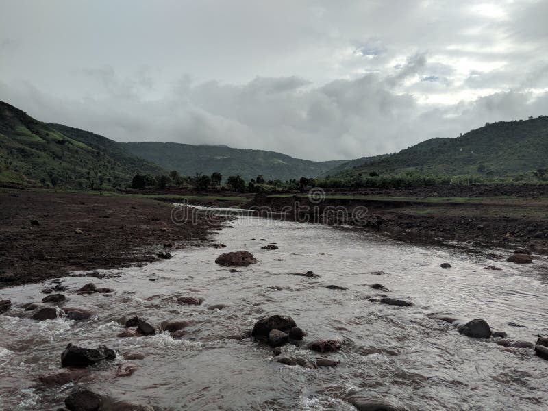 Infinity river stock image. Image of river, cloudy, infinity - 128097689