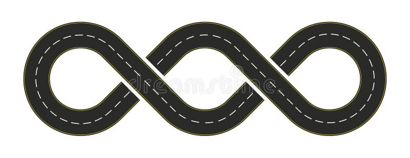 Infinity road design stock illustration. Illustration of background ...