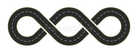Infinity road design stock illustration. Illustration of background ...
