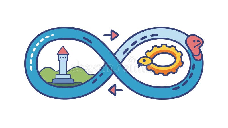 Infinity Road, Endless Journey, Continuous Progress, Vector Design Generative AI Stock Vector ...