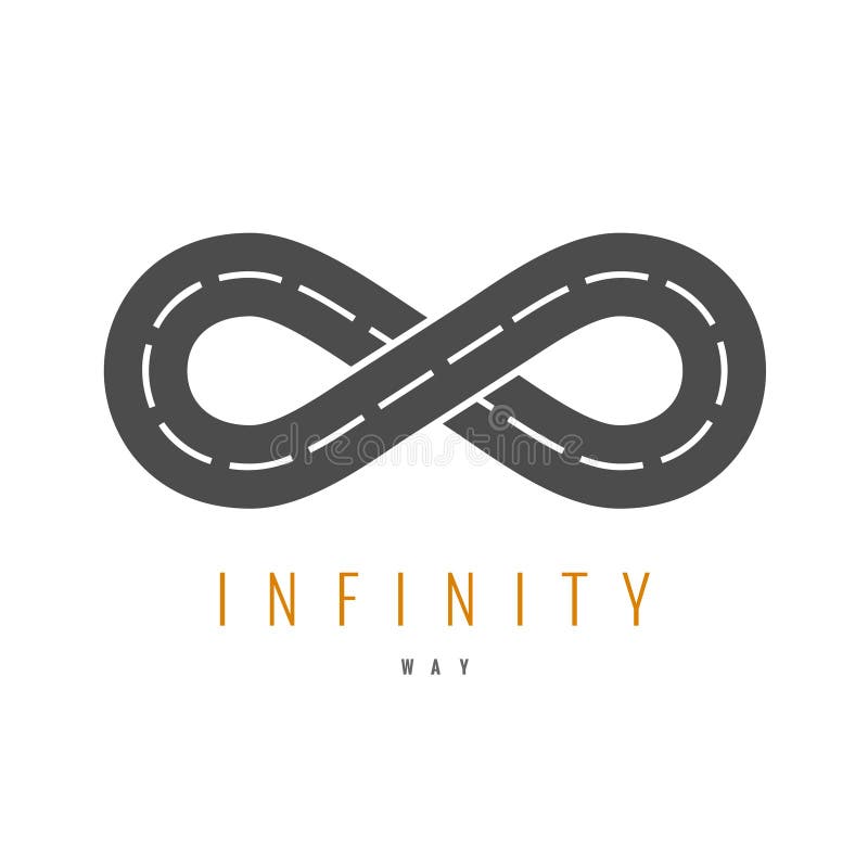 Infinity road loop logo. stock vector. Illustration of asphalt - 103068288