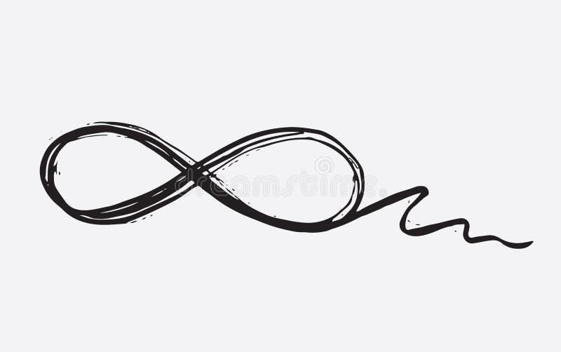 Infinity Set Hand Drawn Illustration. Stock Vector - Illustration of ...