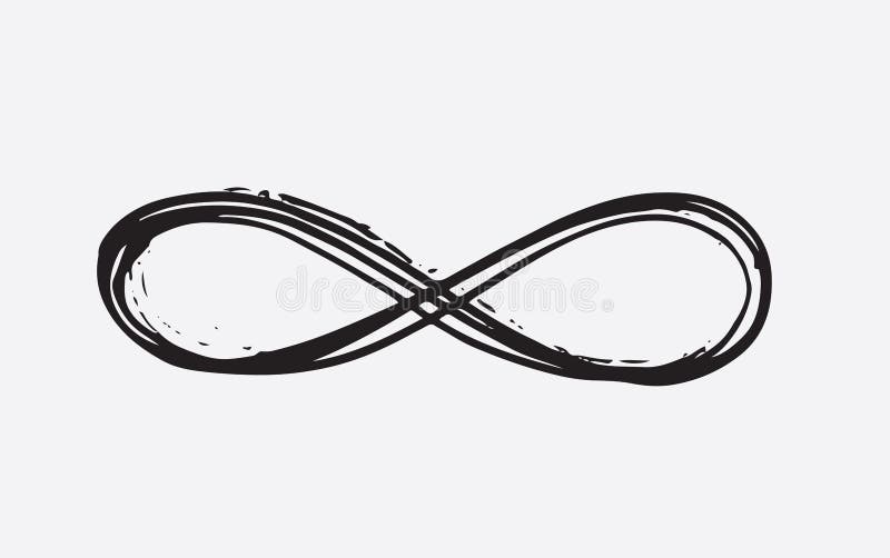 Infinity Set Hand Drawn Illustration. Stock Vector - Illustration of ...