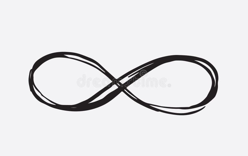 Infinity Set Hand Drawn Illustration. Stock Vector - Illustration of ...
