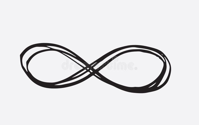 Infinity Set Hand Drawn Illustration. Stock Vector - Illustration of ...