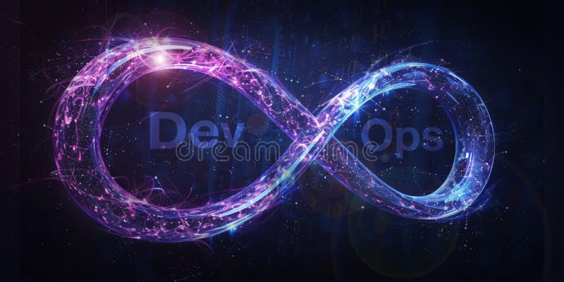 DevOps Business and Marketing Concept 3D Rendering Blue Tone Stock ...