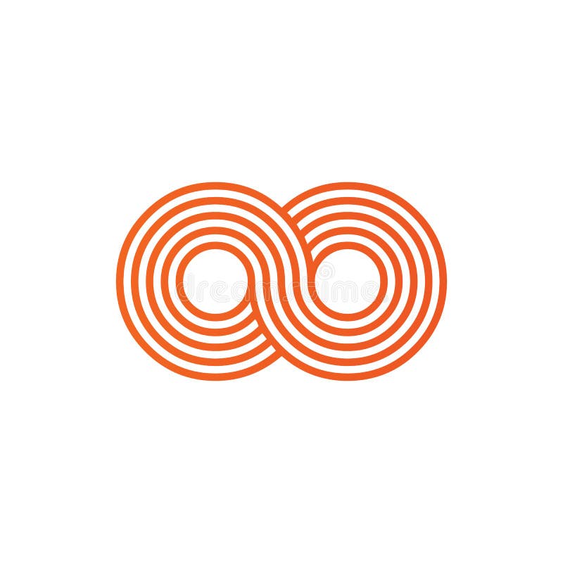Infinity Shape Line Icon Logo Design Vector Illustration Template Stock ...