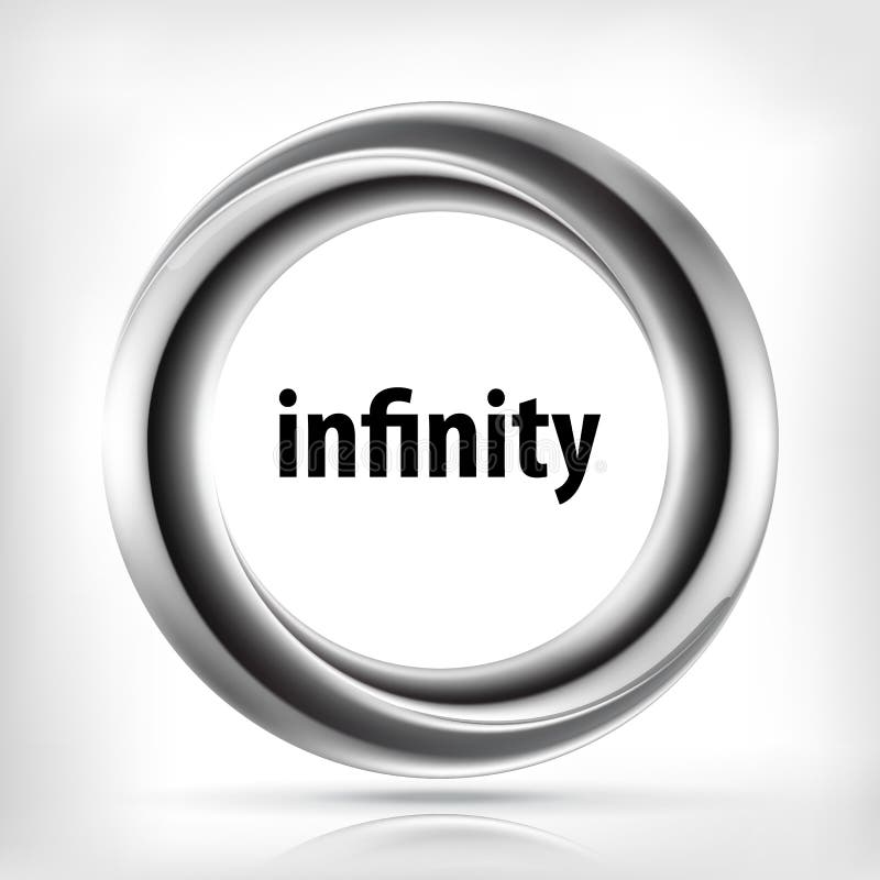 Infinity Shape Round Dimensional Icon Stock Illustration - Illustration ...