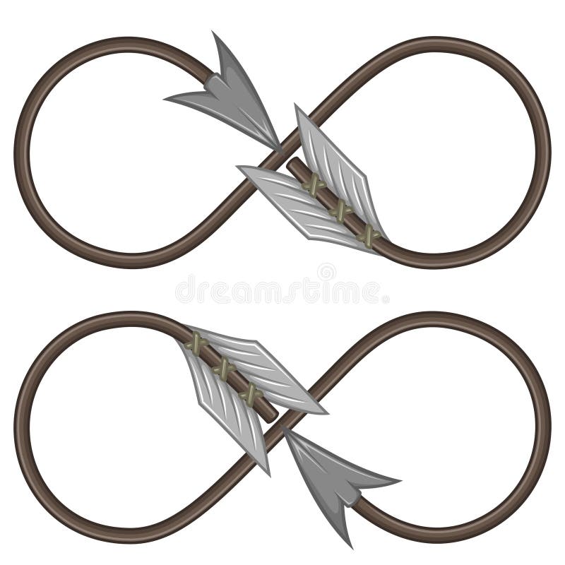 Infinity Shaped Arrow Vector Design Stock Vector - Illustration of cute ...