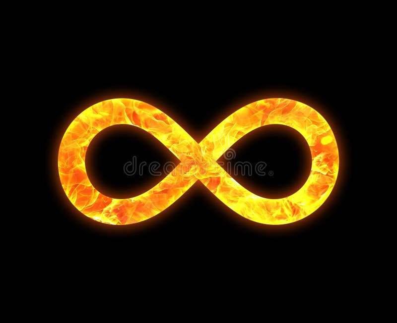 Infinity Fire Burn Logo Icon in Flat Design Vector Illustration Vector ...