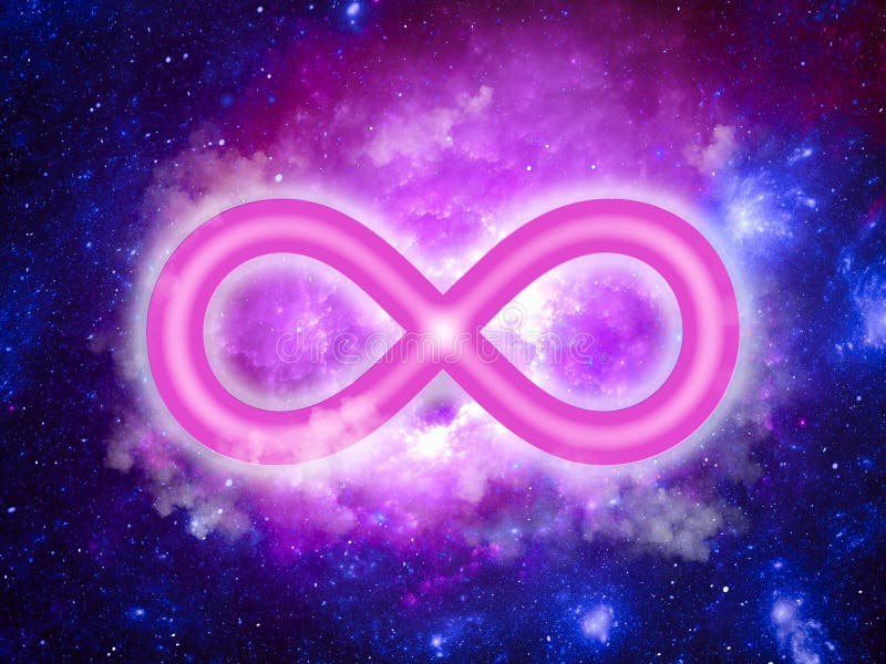 Infinity Sign on the Background of Space Landscape - Abstract 3d ...