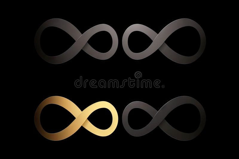Infinity Sign on Black or White Background, with Modern and Minimalist ...
