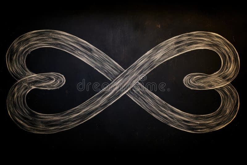 Infinity Sign Created with Chalk on a Blackboard Stock Image - Image of ...