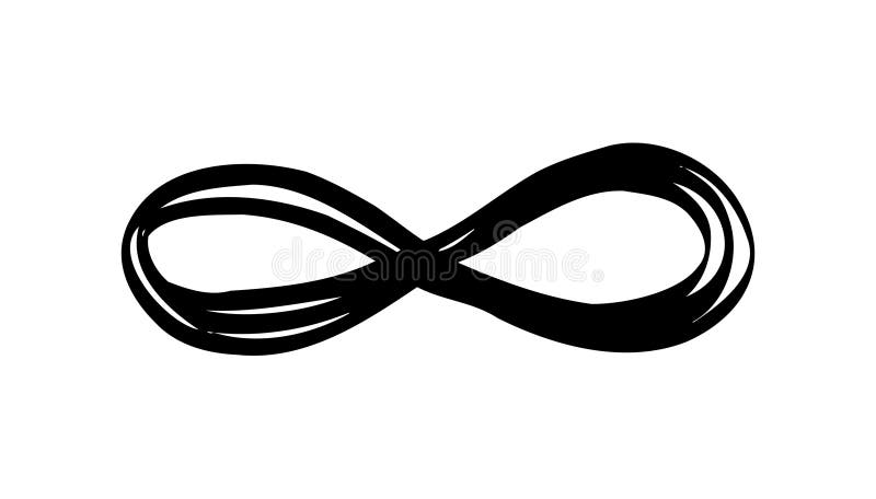 Infinity Sign Doodle Hand Drawn Icon Stock Illustration - Illustration ...