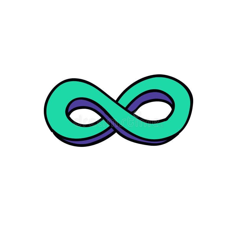 Infinity sign doodle icon stock illustration. Illustration of curve ...