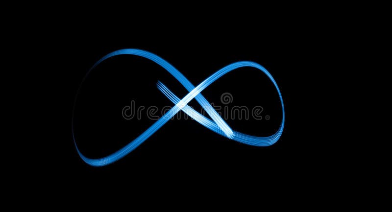 Infinity Sign, Drawing by Light, Flash of Light in Infinity. Stock ...