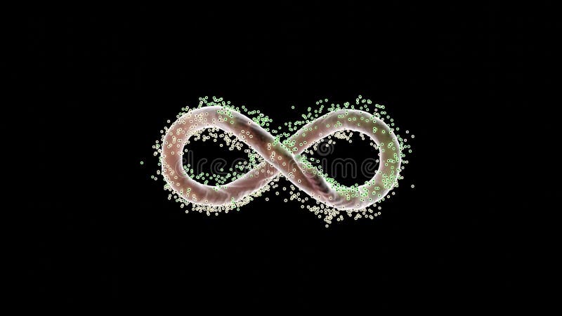 Infinity Sign with the Endless Flowing Energy Isolated on a Black ...