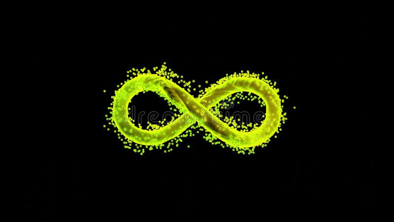 Infinity Sign with the Endless Flowing Energy Isolated on a Black ...