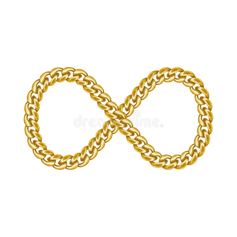 Chain - Infinity, Curved, Link Stock Vector - Illustration of safeguard ...