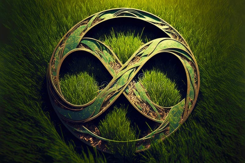 Infinity Sign of Grass As Symbol of Future Prosperity Stock Image ...