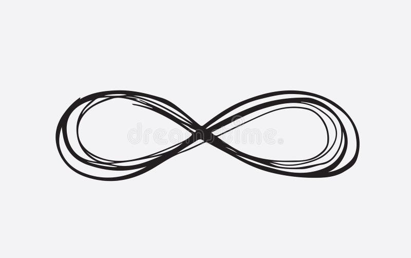 Infinity Sign Hand Drawn Illustration Stock Vector - Illustration of ...