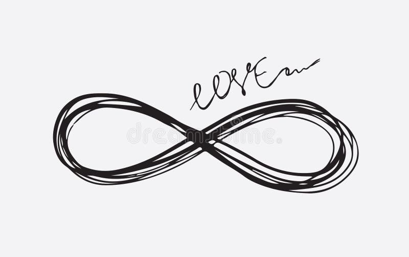 Infinity Sign Hand Drawn Illustration Stock Vector - Illustration of ...