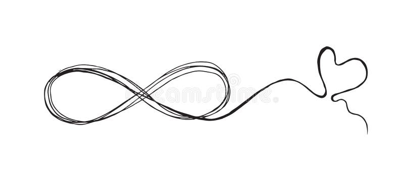 Infinity Sign Hand Drawn Illustration Stock Vector - Illustration of ...
