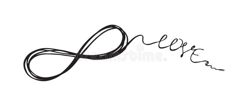 Infinity Sign Hand Drawn Illustration Stock Vector - Illustration of ...