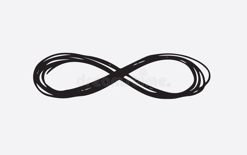 Infinity Sign Hand Drawn Illustration Stock Vector - Illustration of ...