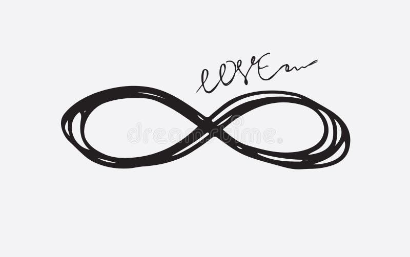 Infinity Sign Hand Drawn Illustration Stock Vector - Illustration of ...