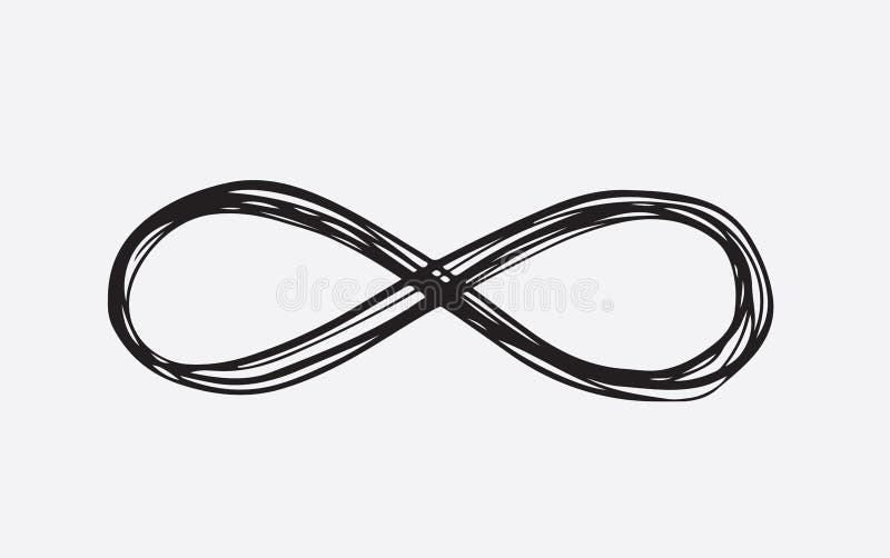 Infinity Sign Hand Drawn Illustration Stock Vector - Illustration of ...