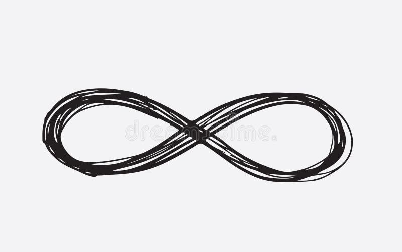 Infinity Sign Hand Drawn Illustration Stock Vector - Illustration of ...