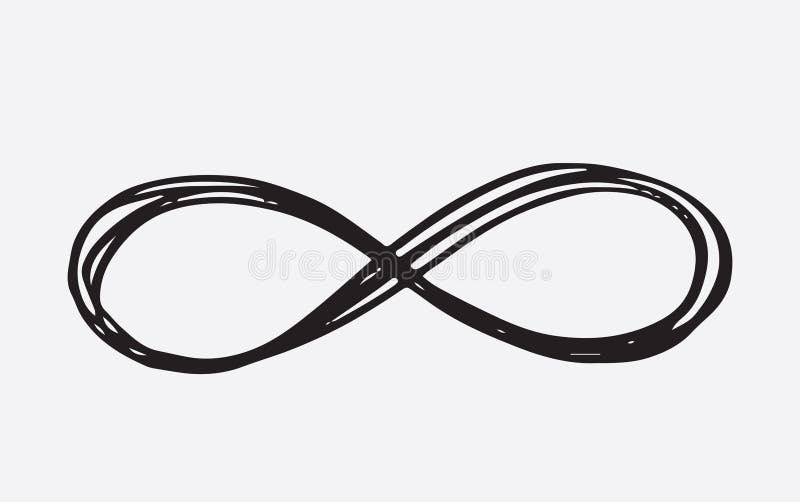 Infinity Sign Hand Drawn Illustration Stock Vector - Illustration of ...