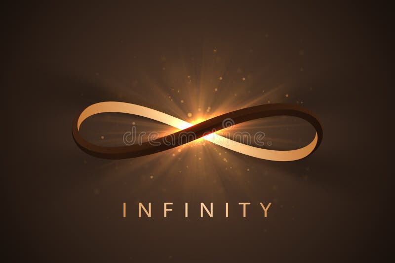 Infinity Sign with Light Effect Stock Vector - Illustration of circle ...
