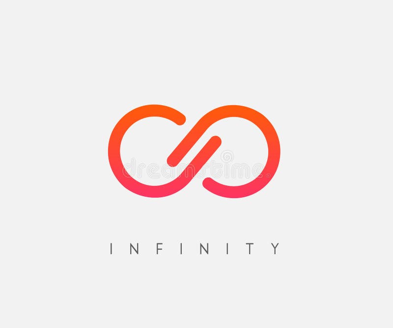 Infinity Sign Logo on White Background Stock Vector - Illustration of ...