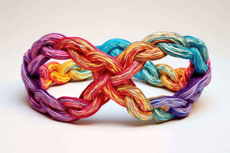 Infinity Sign Made from Intertwined Colorful Threads Stock Photo ...