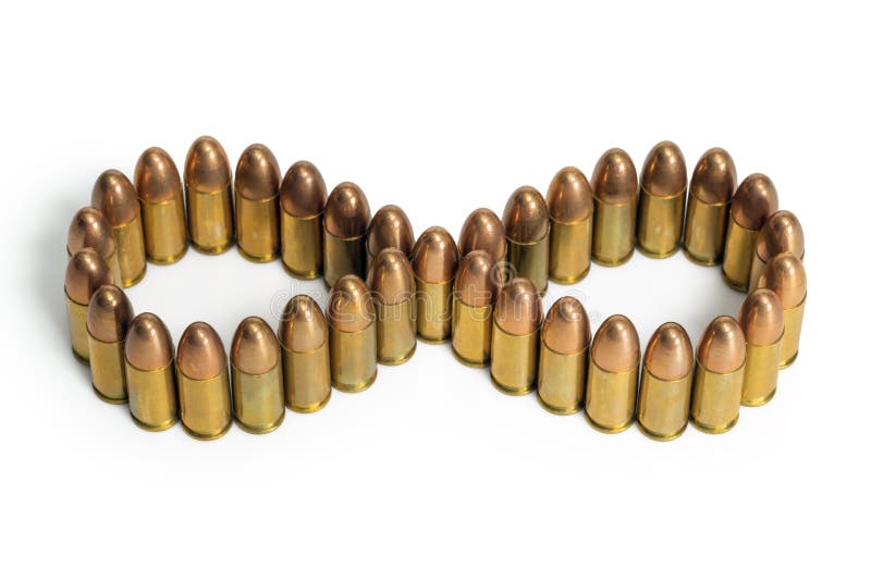 Bullets Infinity Sign stock image. Image of danger, crime - 142744387