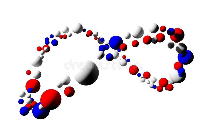 Infinity Sign Made of Spheres - 3d Rendering Stock Illustration ...